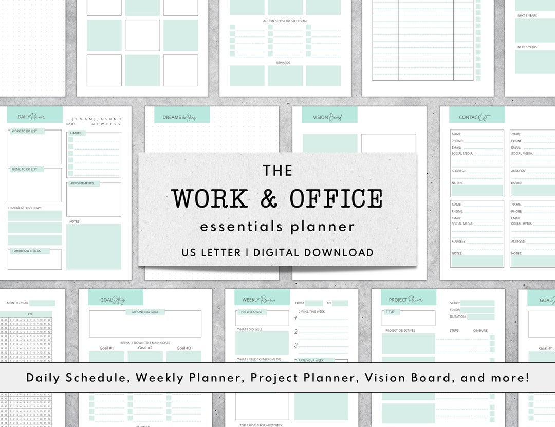 Office Tasks Planner, Office Organizer, Work to Do List, Work Schedule ...