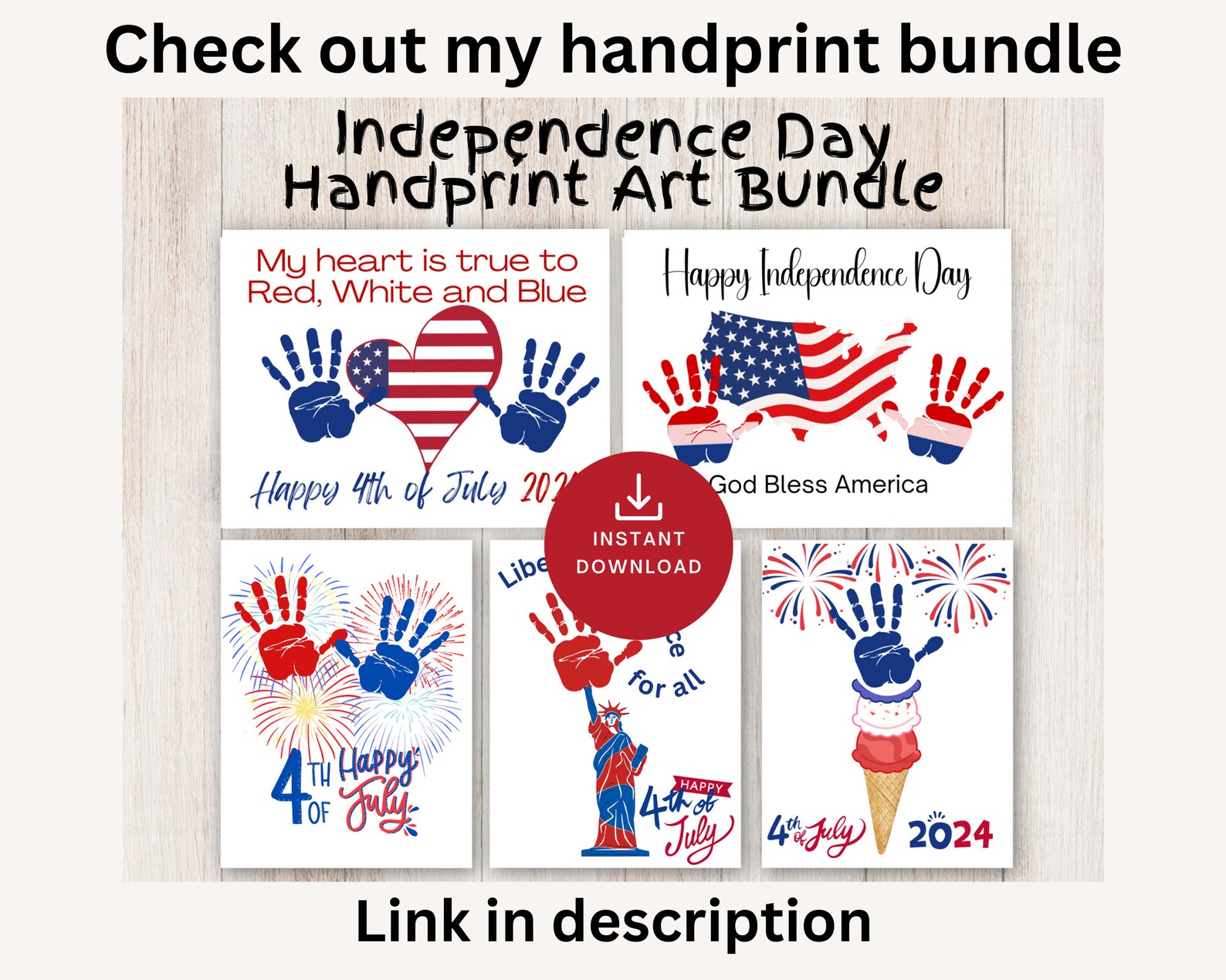 4th of July Handprint Art, 4th of July Activity, Handprint Art ...