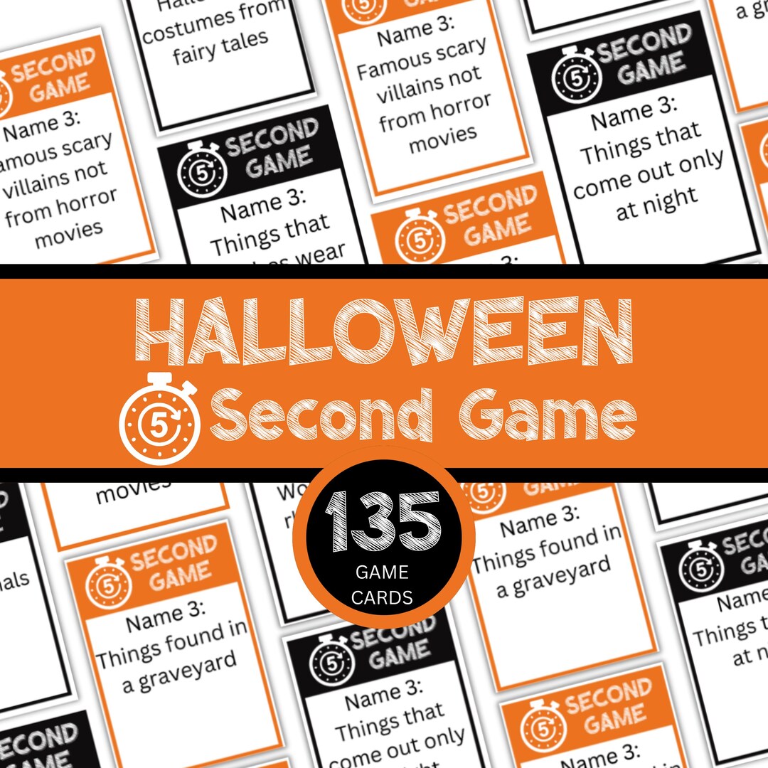 Halloween 5 Second Game,halloween Activity for Kids and Adults,fall ...