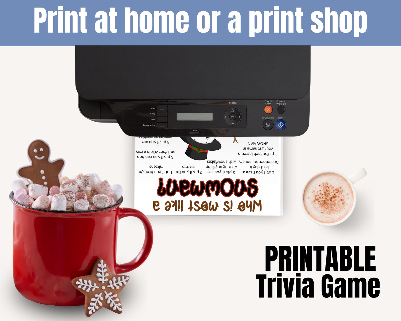 Who is Most Like a Snowman, Snow Day Trivia Game, Christmas Party Game ...