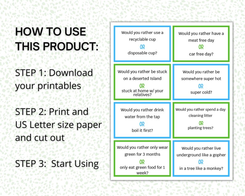 Earth Day Would You Rather Game Earth Day Activity Classroom - Etsy