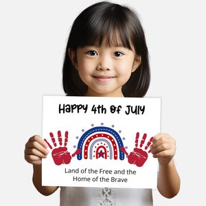 4th of July Handprint Art Bundle, Independence Day Activity, Handprint ...