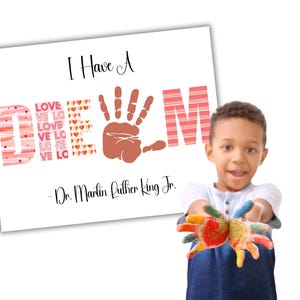 Martin Luther King Day Handprint Craft, MLK Day Handprint Art Bundle ...
