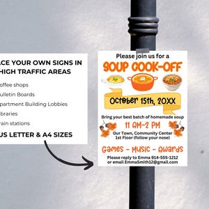 Editable Soup Cook-off Flyer, Fall Work Competition, Winter Soup ...