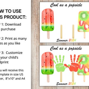 Summer Handprint Craft for Kids,summertime Handprint Art,toddler ...