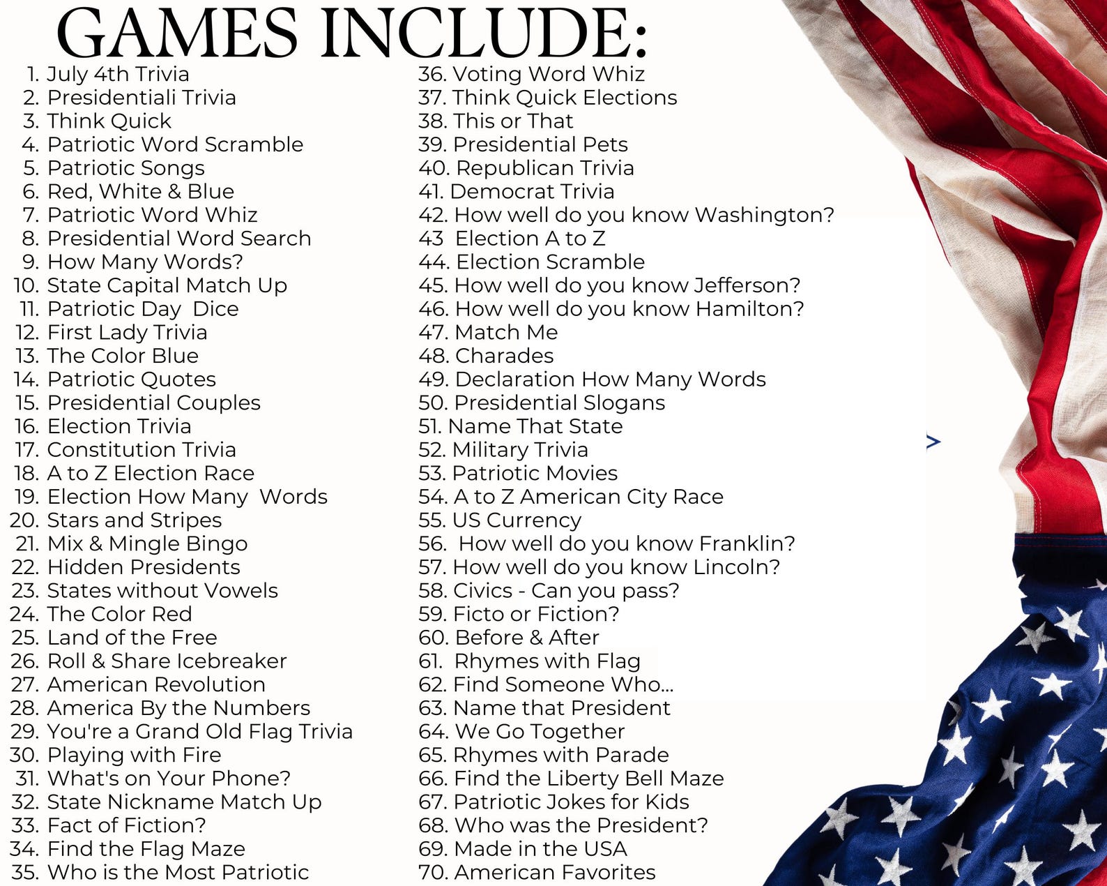 4th of July Game Bundle, July 4th Trivia, Patriotic Songs Game ...