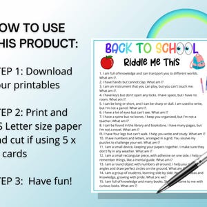 Back to School Trivia Games, Riddle Me This, Classroom Games ...