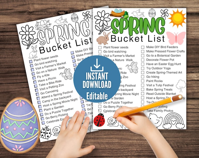 Bucket List for Spring - Etsy Canada
