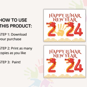 Lunar New Year Handprint Craft, Chinese New Year Handprint Art, Year of ...