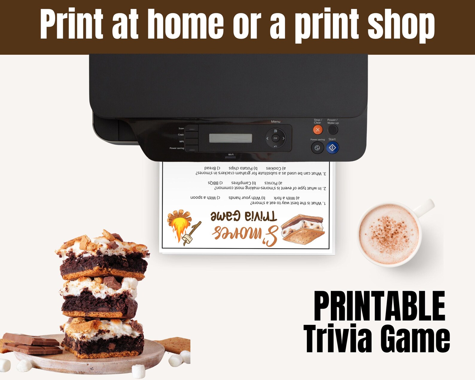 S'mores Trivia Game, Printable Campfire Game for Kids & Adults,s'mores ...