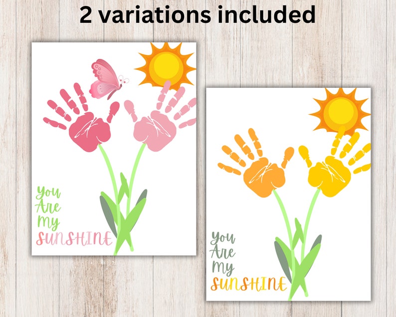 Spring Handprint Craft for Kids, You Are My Sunshine Craft, Summer ...