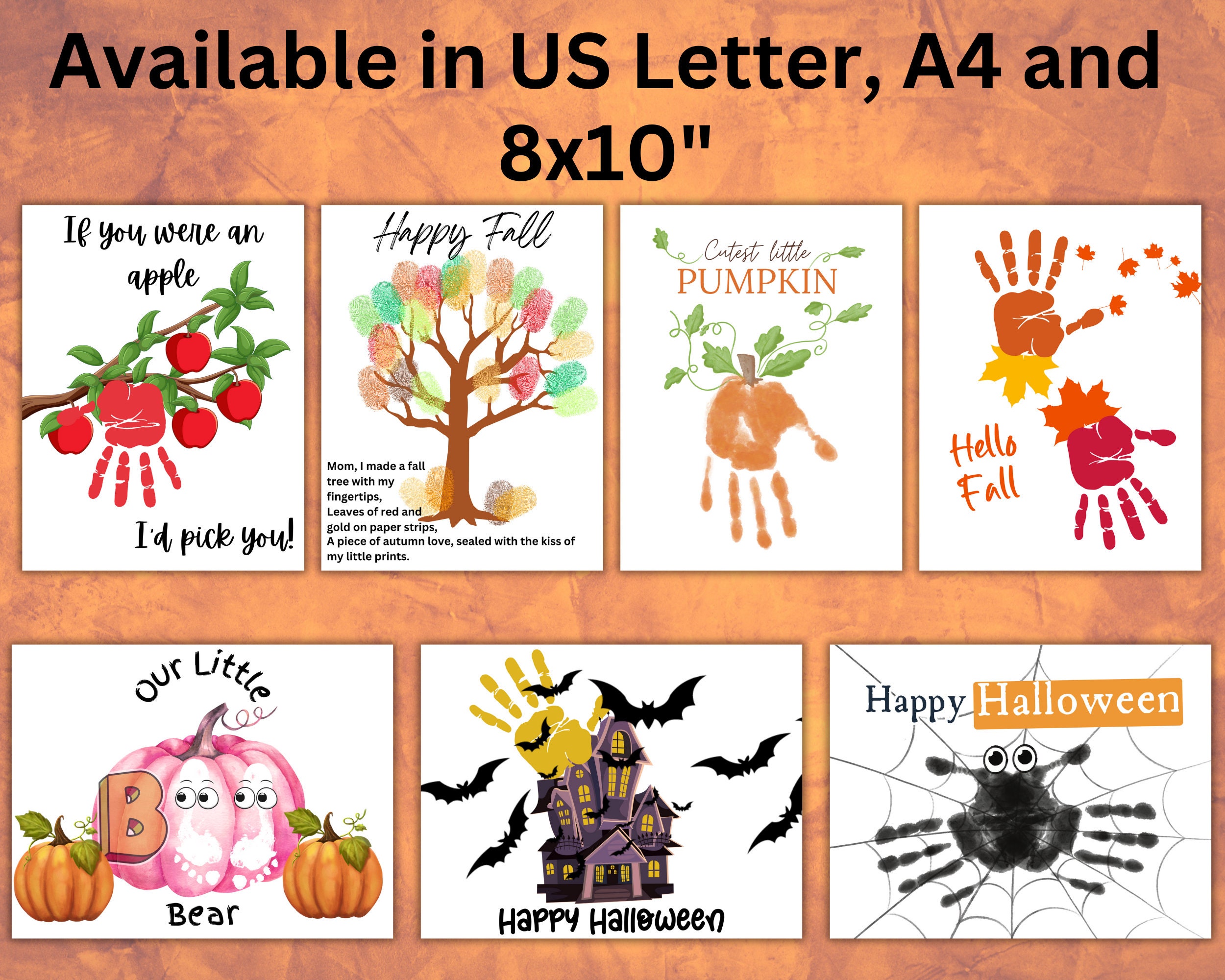 Halloween Handprint Art Bundle, Halloween Activity, Handprint Craft ...