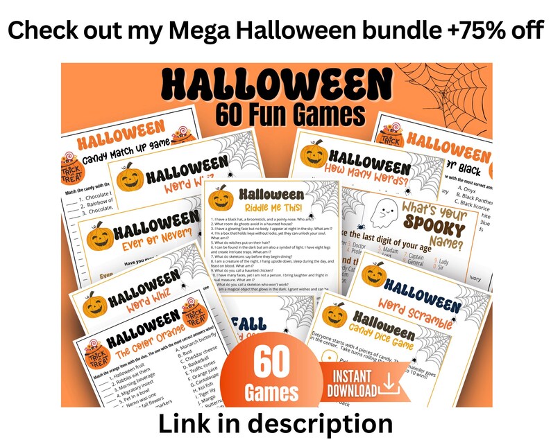 Halloween 5 Second Game,halloween Activity for Kids and Adults,fall ...
