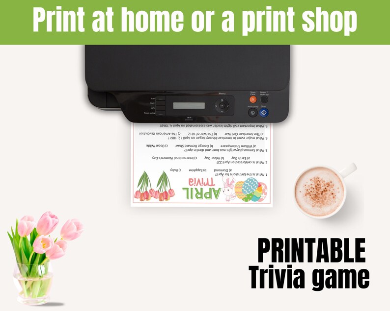 April Trivia Game, Spring Season Game, Holiday Party Game, Monthly ...