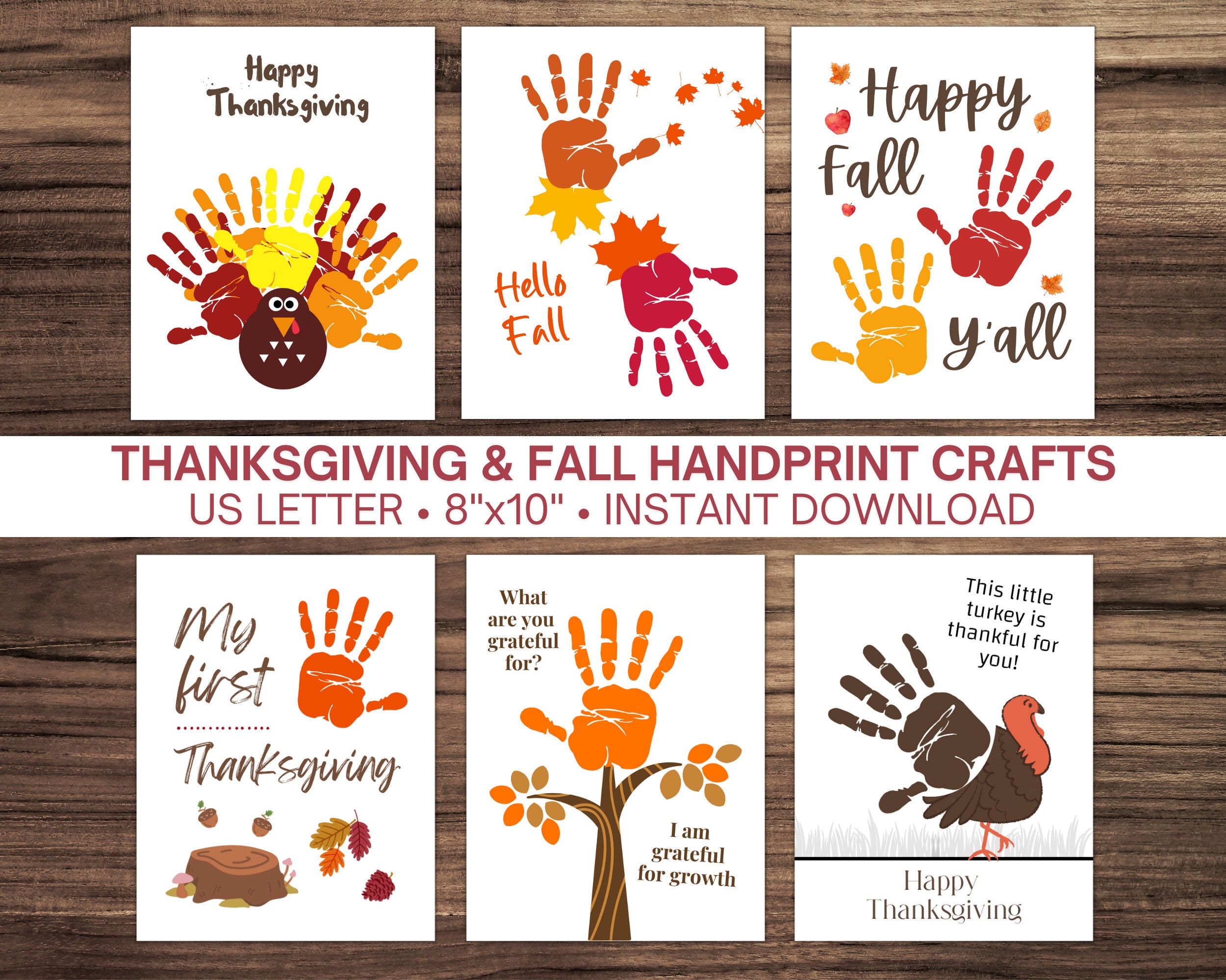 Thanksgiving Handprint Art Fall Handprint Craft Turkey Kid - Etsy