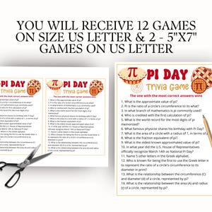 Pi Day Trivia Bundle, Printable Pi Day Game for Kids and Adults, Classroom Pi Day Activity, Pi ...