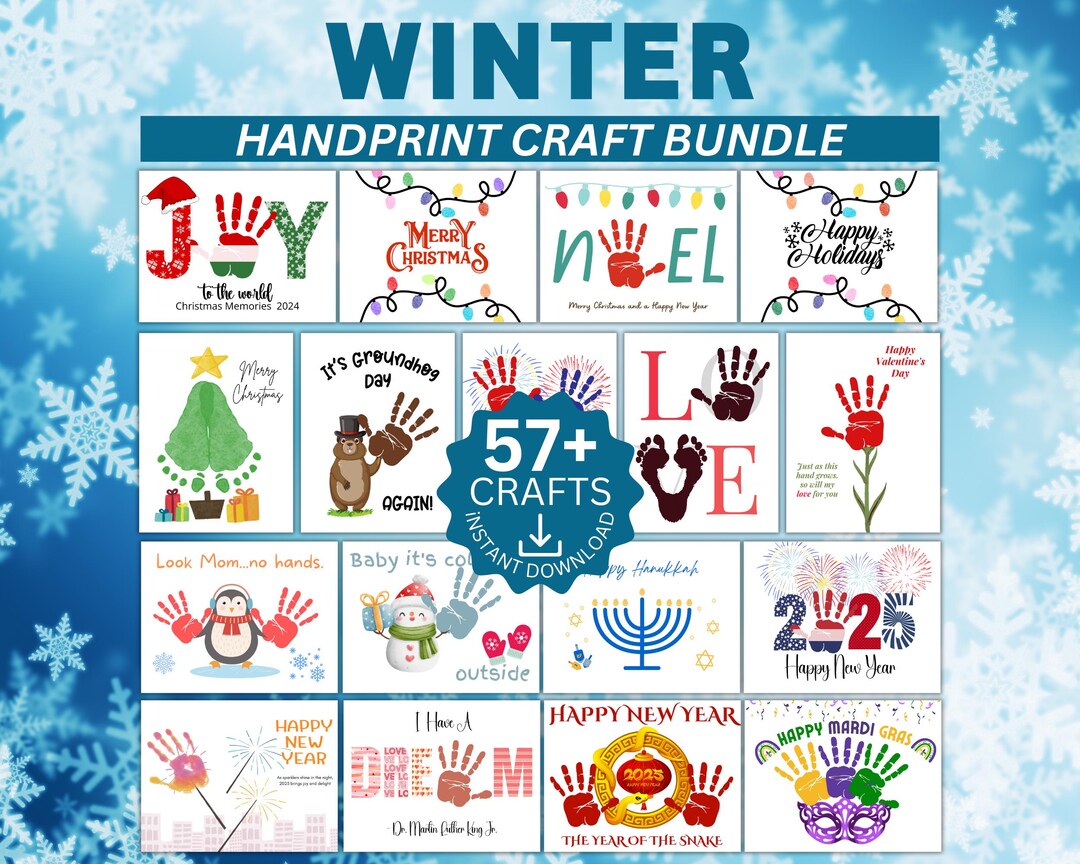 Winter Handprint Craft for Kids,christmas Handprint Art,toddler Finger ...