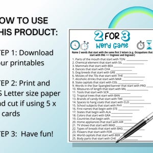 Pop Culture Trivia Game, First 3 Letters Word Quiz,printable Game for ...
