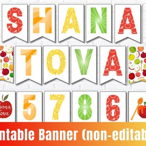 Shana Tova Banner Sign,printable Rosh Hashanah Poster,diy 5786 New Year ...