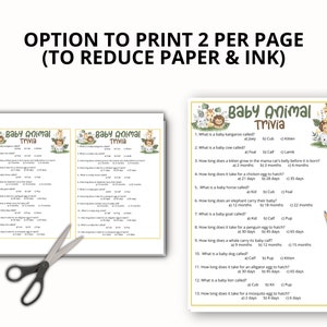 Baby Animal Trivia Game, Printable Animal Game for Kids & Adults ...