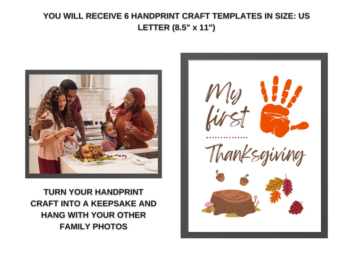 Thanksgiving Handprint Art Fall Handprint Craft Turkey Kid - Etsy