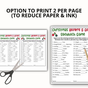Christmas Trivia Phrase Game, Xmas Before and After Game, Christmas ...
