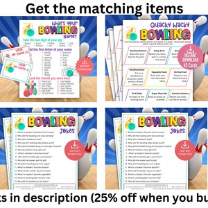 Bowling Jokes for Kids, Printable Bowling Game for Kids & Adults ...
