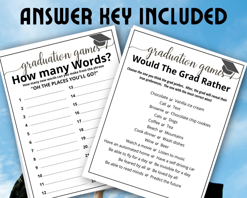 2026 Graduation Party Games, Graduation Games, Grad Party Games ...