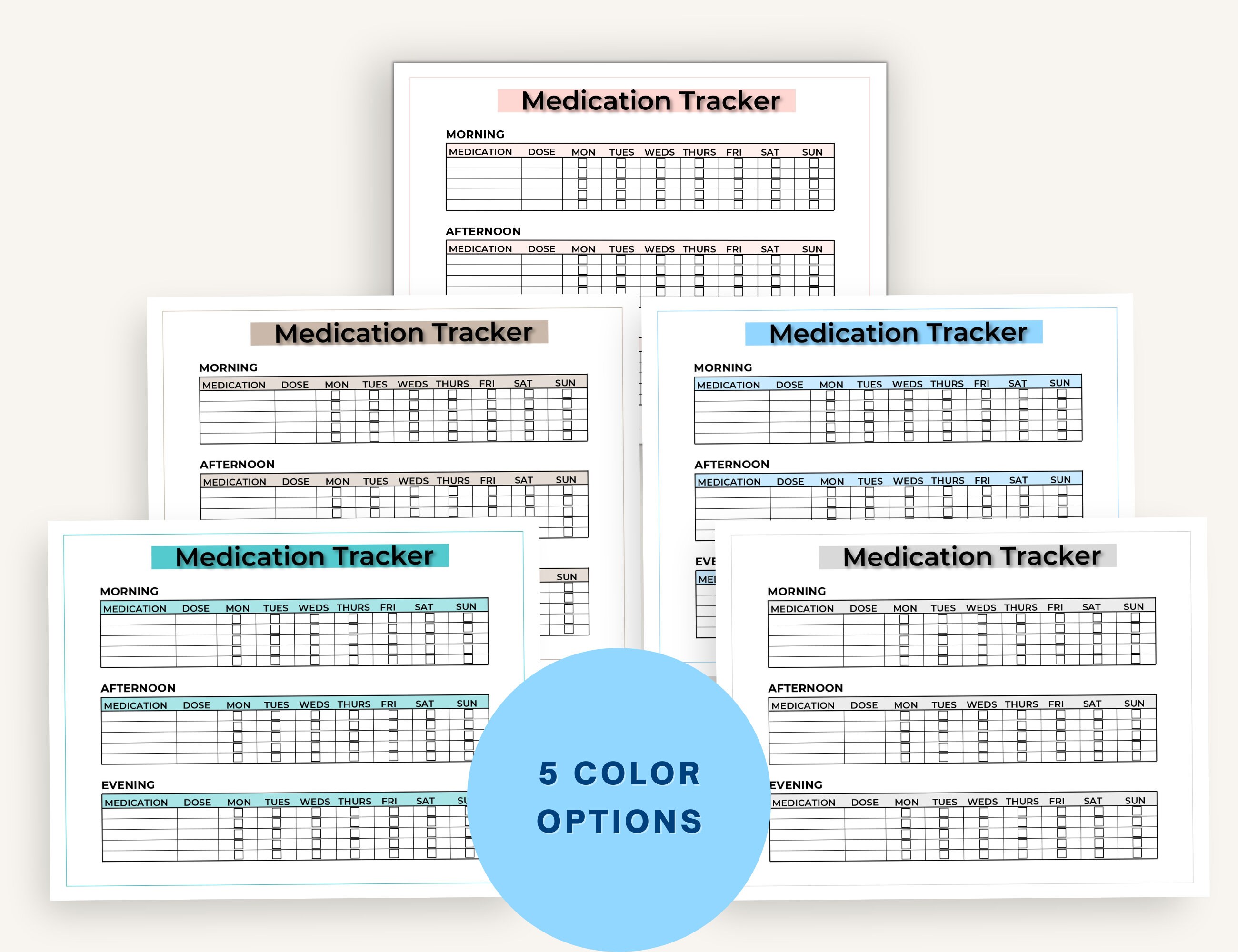 Editable Medication Tracker, Daily Medication Tracker, Medication Log ...