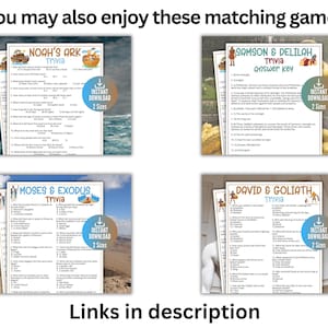 Bible Creation Story Trivia Game for Kids, Sunday School Bible Games ...
