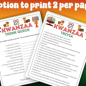 Kwanzaa Game Bundle, Kwanzaa Party Games, Kwanzaa Holiday Trivia ...