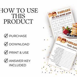 Pancake Party Games Bundle, Pancakes and Pajamas, Pancake Day Games ...