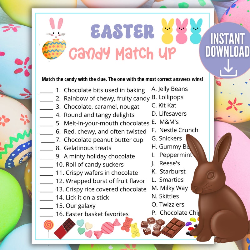 Easter Candy Match Games - Etsy UK