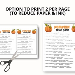 Pumpkin Trivia Game, Fall Trivia Game, Halloween Party Game, Halloween ...