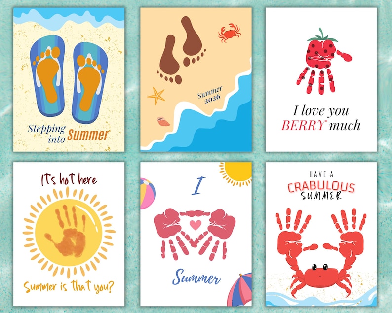 Summer Handprint Craft for Kids,summertime Handprint Art,toddler ...