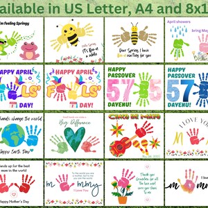 Spring Handprint Craft for Kids, Spring Handprint Art, Toddler Finger ...