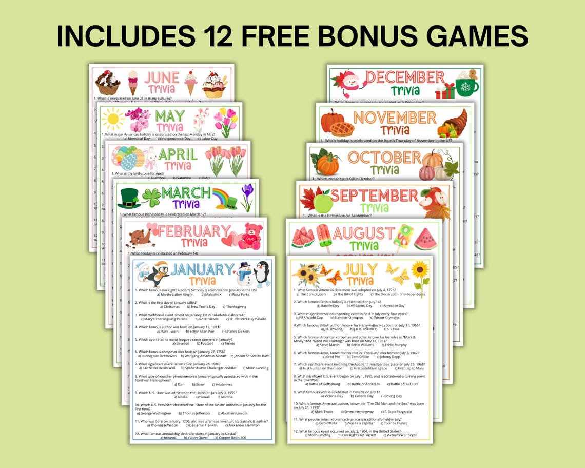 Lemon Trivia Game, Summer Lemonade Trivia Quiz, Summer Birthday Party ...