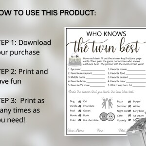 Who Knows the Twin Best, How Well Do You Know the Birthday Twin, Twin ...