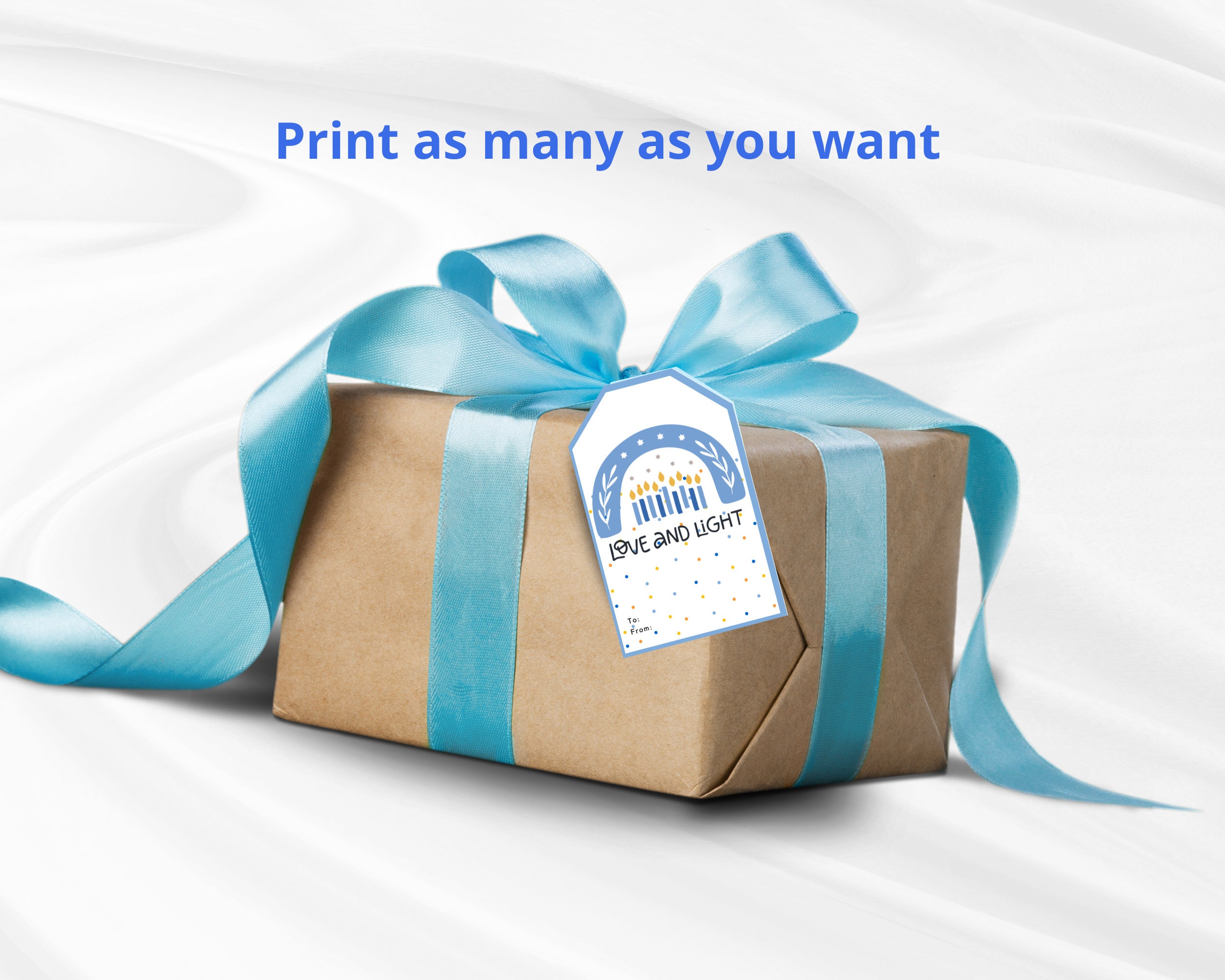 Happy Hanukkah Gift Tags, Printable Chanukah Tag, Gelt Favor Tags ...