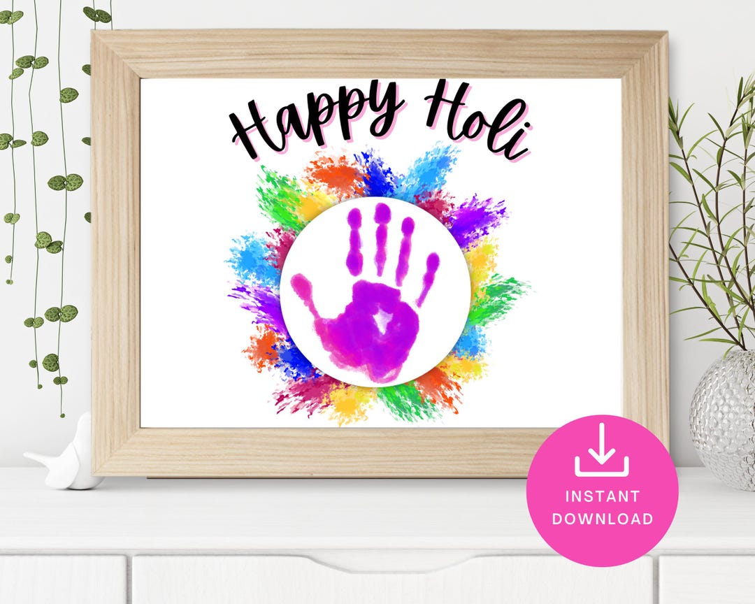 Holi Handprint Craft, Handprint Keepsake,daycare Activity,fun Activity ...
