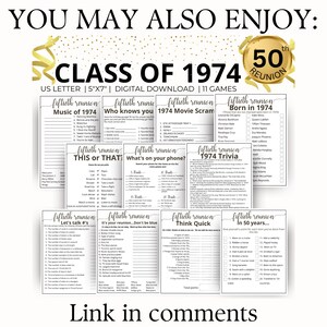 EDITABLE Custom 50th Class Reunion Sign, 50th Reunion Photo Collage ...