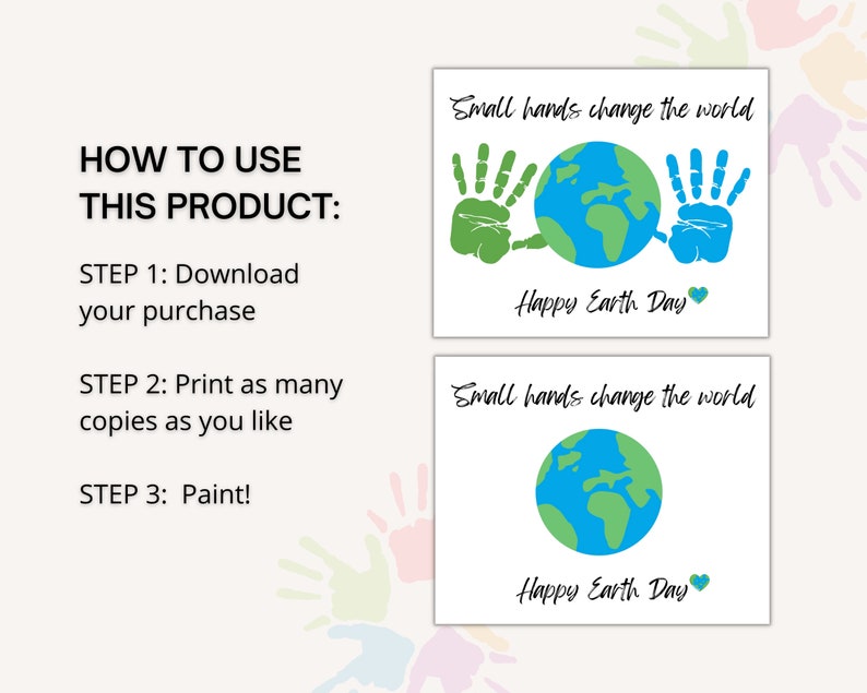 Earth Day Handprint Craft, Handprint Art, Handprint Craft Keepsake ...