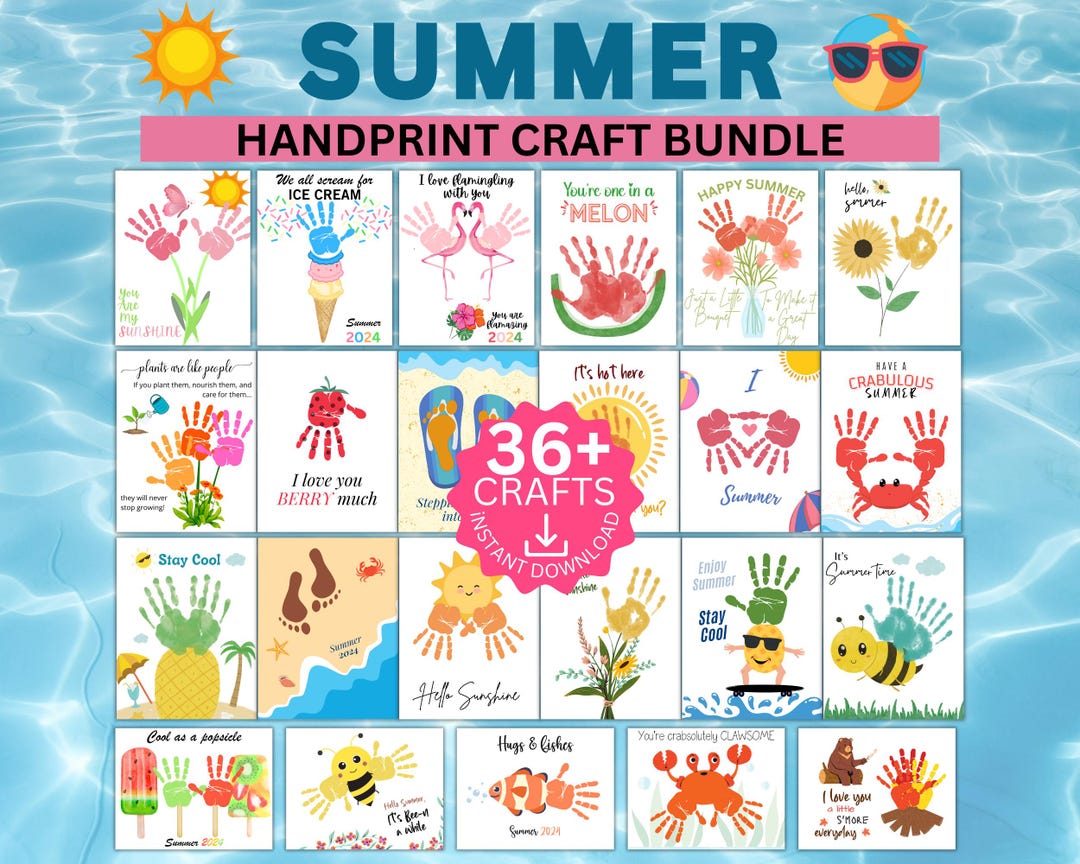 Summer Handprint Craft for Kids,summertime Handprint Art,toddler ...