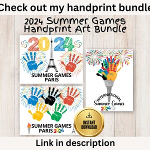 2024 Summer Games Handprint Art,international Gold Medal Games Keepsake ...