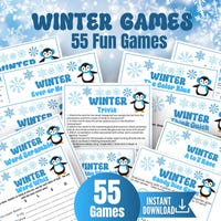 Winter Bingo, Card and 4 Corner Game Activity Booklet, Printable ...