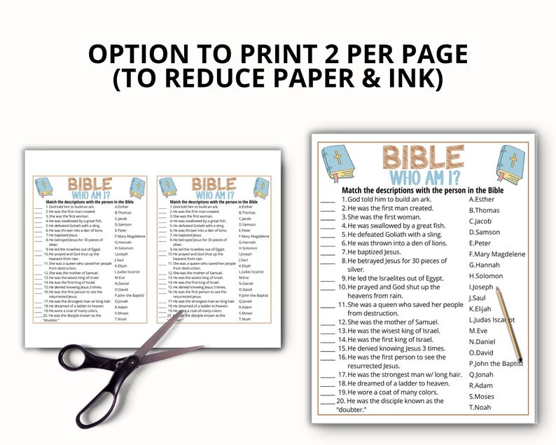 Bible Who Am I Games, Bible Trivia for Kids, Teens Adults, Sunday ...