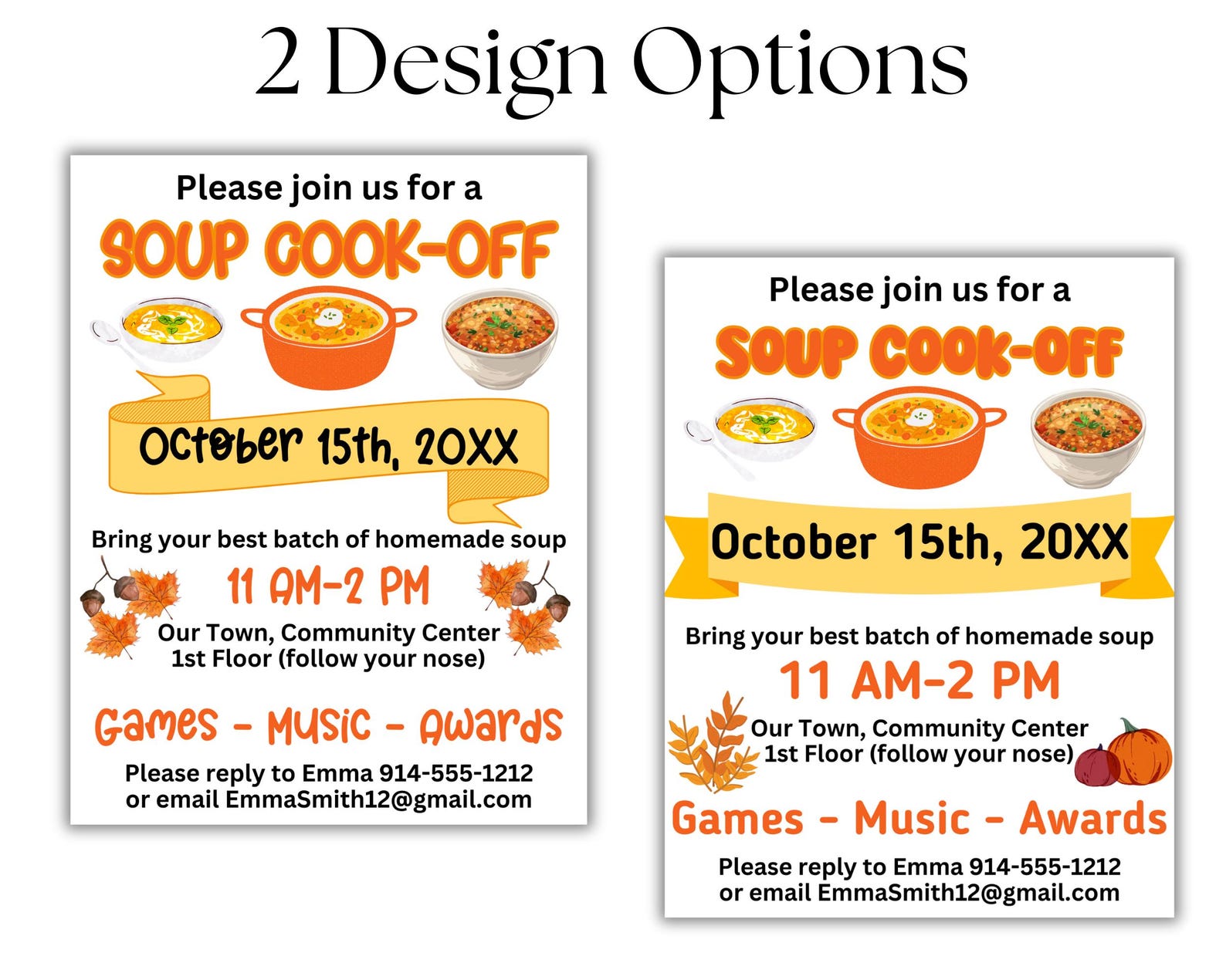 Editable Soup Cook-off Flyer, Fall Work Competition, Winter Soup ...
