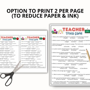 Teacher Trivia Game, Teacher Party Game, Back to School Trivia Game ...