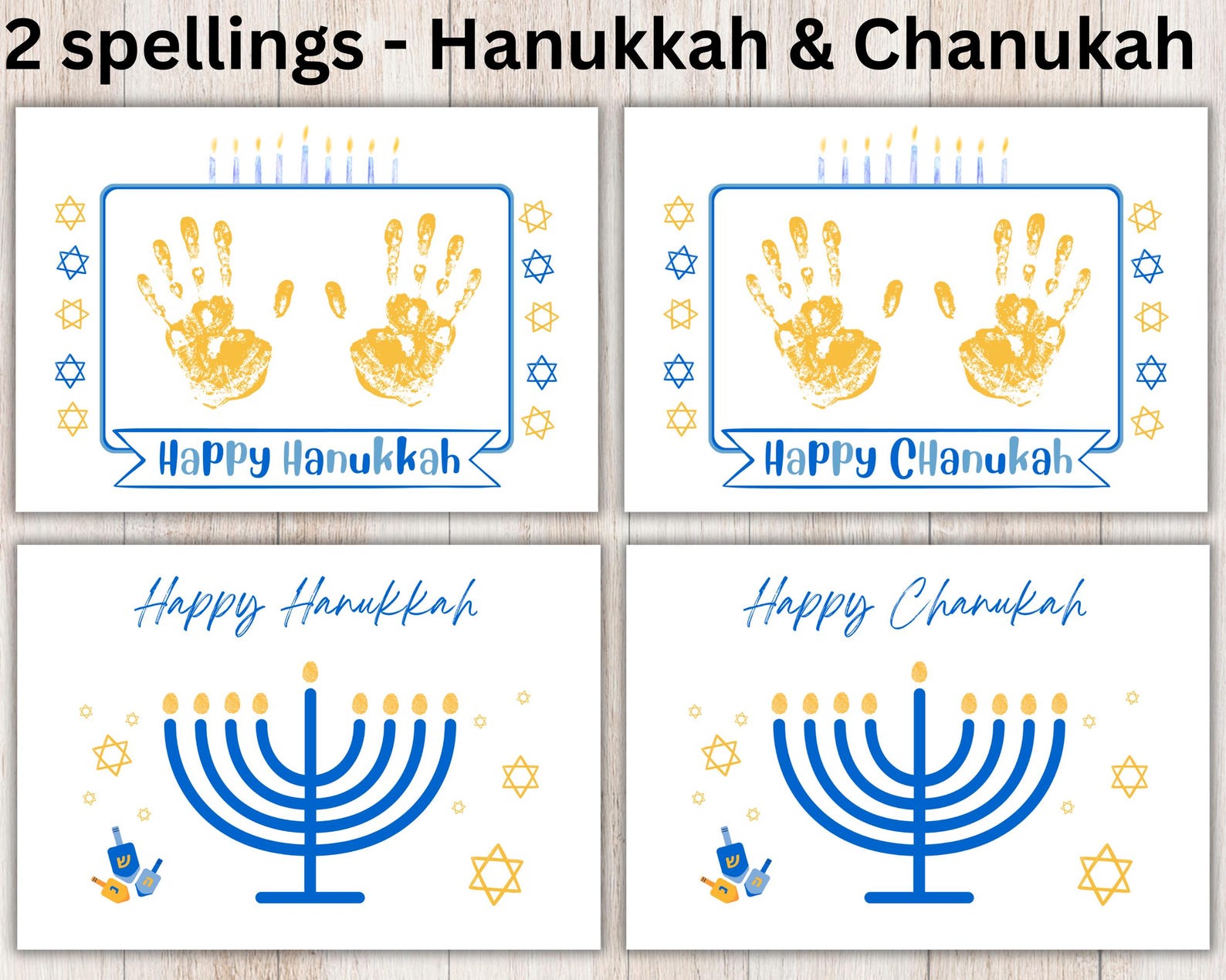 Hanukkah Craft for Kids, Fingerprint Craft, Menorah Candles, Handprint ...