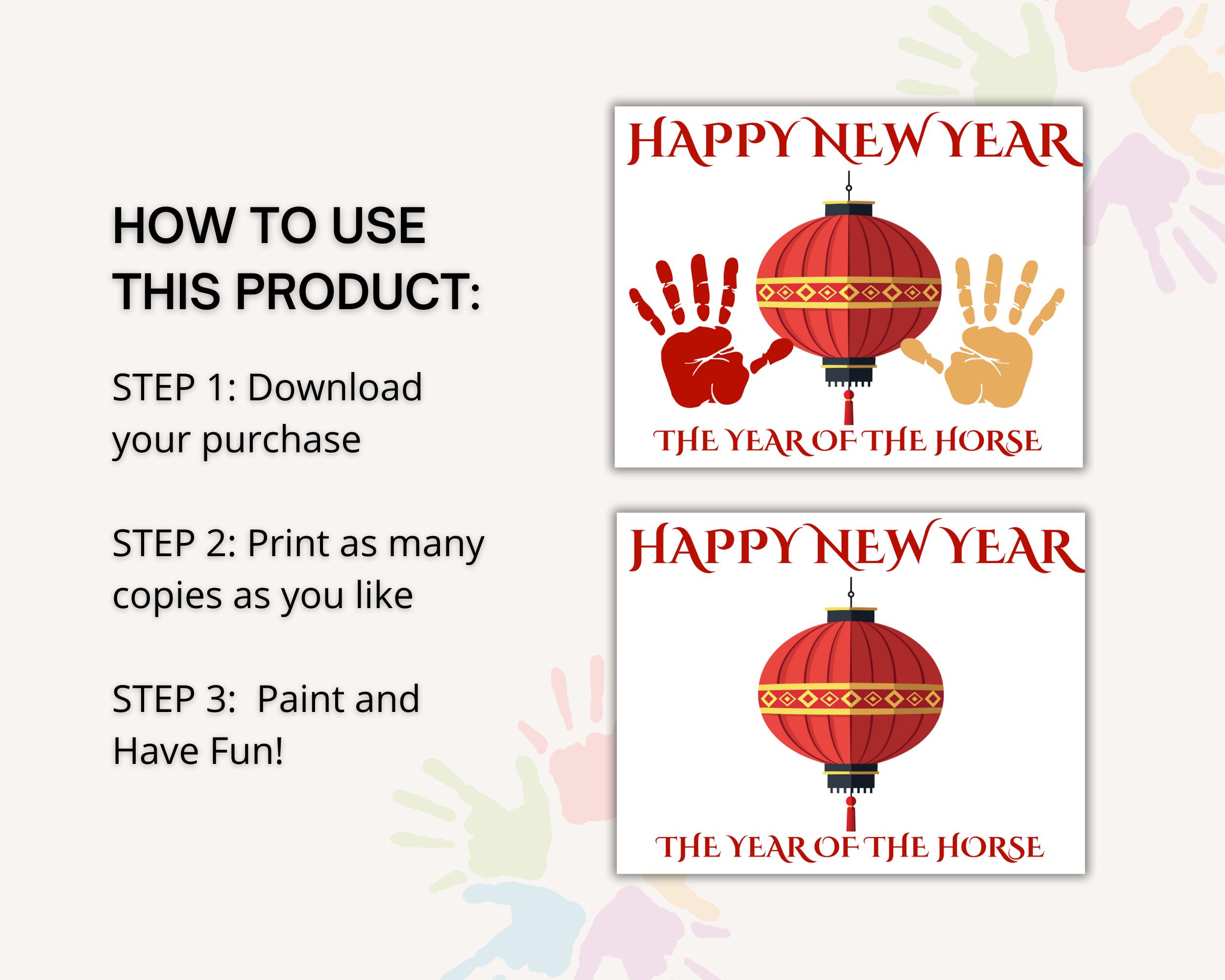 Lunar New Year Handprint Craft, Chinese New Year Handprint Art ...